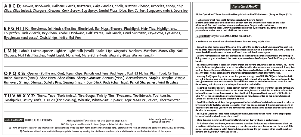 Alpha QuickFind™: Best Drawer Organizer & Eco-Friendly Solutions